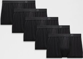 lululemon Always In Motion Boxershorts 5er-Pack f&uuml;r M&auml;nner - 8 cm - Gr&ouml;&szlig;e 2XL in Black