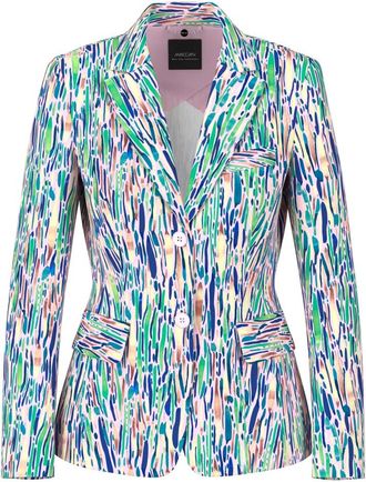 Marc Cain Femme, Vestes, Multicolore, Taille: 44 FR Zweiknopfblazer aus Scubajersey