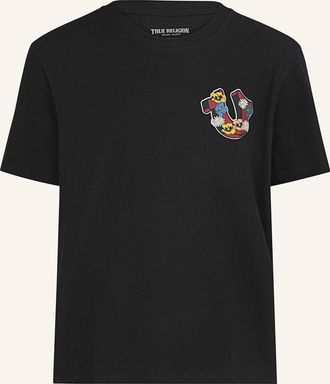 True Religion T-Shirt Garden schwarz