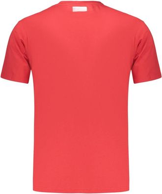 Dirk Bikkembergs Half-Logo Kurzarm-T-Shirt - - Tops - Herren - Rot - M
