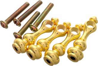 Valiclud 4 STÜCKE Metall Endkappen für Möbel Geländerverbinder Innenbereich Glasgeländer Spindeln Goldfarben Langlebig Einfache Montage für Schränke Weinschrän