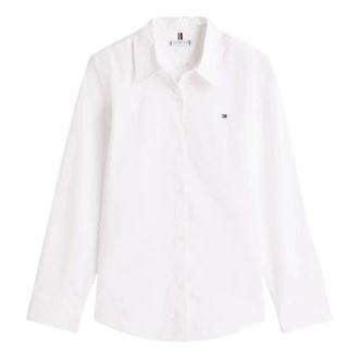 Tommy Hilfiger Femme, Blouses et Chemises, Blanc, Taille: 36 FR Chemise Popeline Coupe Classique