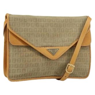 Fendi Pre-owned Vintage Canvas Cross Body Bag - - Pre-owned - Damen - Beige - ONE SIZE