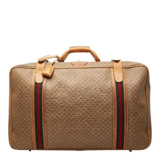 Gucci unisex, Pre-owned, Beige, Taille: ONE Size Pre-owned Micro GG Sheline PVC Suitcase