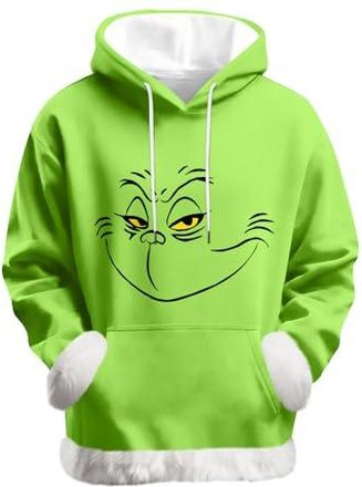 Generic Le Grinch Sweat A Capuche Femme Polaire Vêtements Vetement Pulls Sweet 2025 Pilou De Adulte Sweatshirts Oversize Noël Femmes Christmas Pull Pyjama Hiv