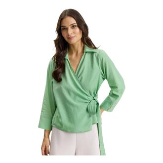 In Front IN Front, Femme, Blouses et Chemises, Vert, Taille: 44 FR Blouses & Chemises