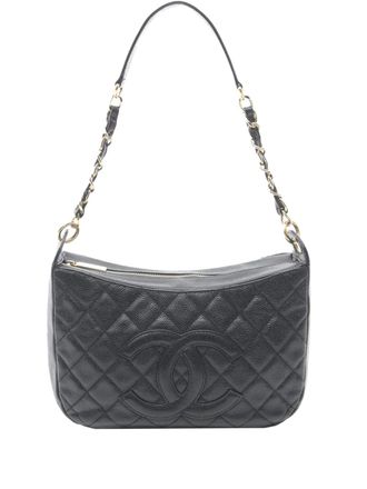 Chanel sac port&eacute; &eacute;paule Timeless CC (2004-2005) - Noir