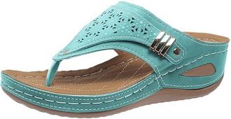 Generic Sandales de sport en maille respirante avec semelle non semelle, chaussons &agrave; talon &eacute;pais pour femmes, chaussons animaux mignons pour femmes, Vert, 39.