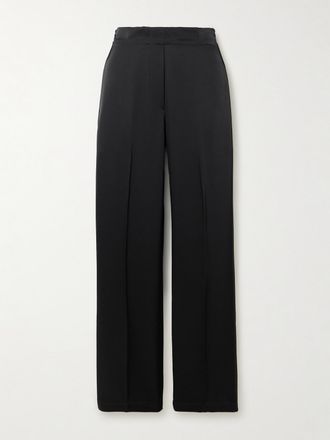 Leset Pantalon Large En Satin À Plis Barb - Noir