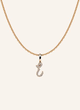 Cada Cada Kette Tiny Diamond Letter E rosegold