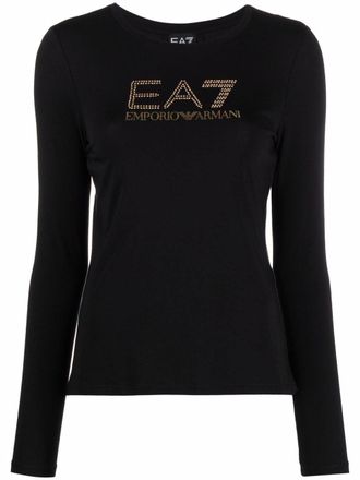 Emporio Armani T-Shirt mit Rundhalsausschnitt - Schwarz