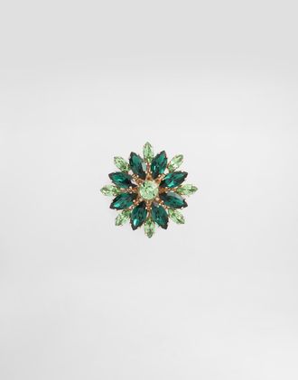 Dolce & Gabbana Brooch With Rhinestones - Mann Bijoux Mehrfarbig Metall Onesize