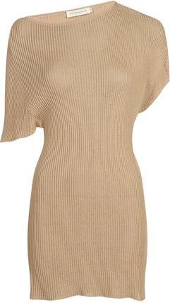 Viktoria Chan T-shirt avec cape Memphis en maille c&ocirc;tel&eacute;