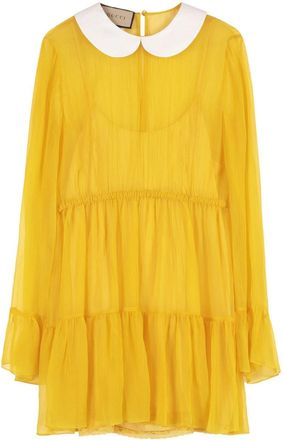 Gucci Minikleid aus Chiffon - Gelb