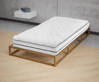 Biberna Sleep & Protect wasserundurchlässige Molton-Matratzenauflage für Topper 0808316 weiß 1x 100x200 cm