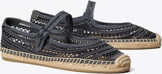 Tory Burch Damen Open Weave Mary-Jane-Espadrille