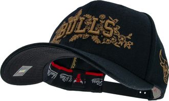 Mitchell & Ness NBA Morning Haze Classic Red Snapback Basecap - Chicago Bulls, Schwarz-Gold, verstellbar, Herren, Frauen, Kinder, Unisex, Fr&uuml;hling, Sommer, Herbst, Wi