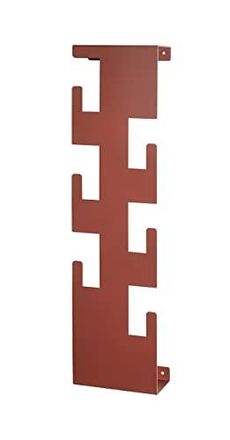 Haku M&ouml;bel Warderobe Murale Rouge Corail, Acier - Dim.: L 15 x H 60 x P 8 cm, Style: Moderne