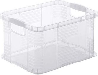 Rotho Agilo Aufbewahrungsbox 17.5l, Kunststoff (PP) BPA-frei, transparent, A4/17.5l (39.0 x 29.0 x 21.5 cm)