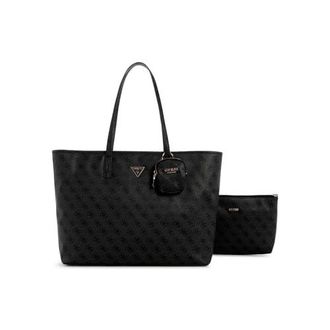 Guess Power Play Large Tech Tote Coal Logo