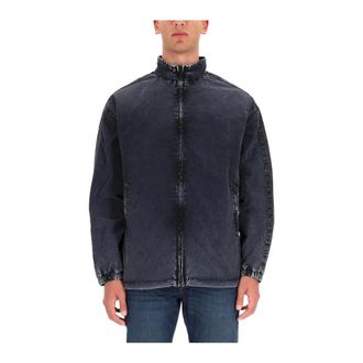 Diesel Homme, Vestes, Bleu, Taille: XL Veste de surv&ecirc;tement en denim d&eacute;lav&eacute;