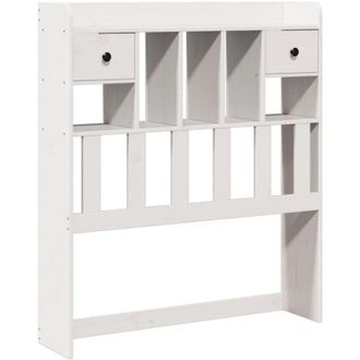 vidaXL Kopfteil mit Stauraum Wei&szlig; 90 cm Massivholz Kiefer Vidaxl