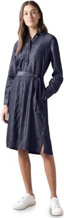 Cecil B144158 Robe en Lyocell, Bleu fonc&eacute; d&eacute;lav&eacute;, XXL Femmes
