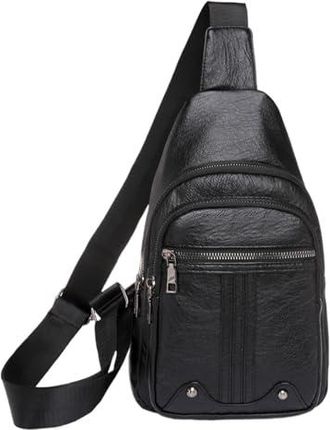 Generico Sac à dos Sling pour femme, sac bandoulière de voyage pour femme, sac à bandoulière latéral en cuir PU, petit sac à bandoulière décontracté long pour 