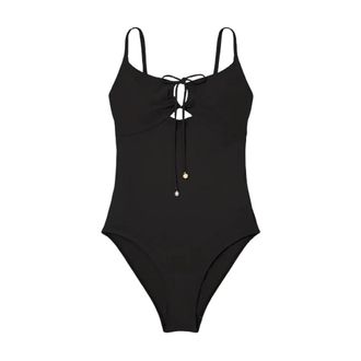 Tory Burch Schwarzer Einteiliger Badeanzug mit LSF 50 - - Swimwear - Damen - Schwarzk - XS