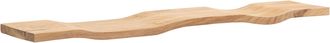 WOHNLING Wandregal Akazie Massivholz 100cm - Schwebendes Design Regal f&uuml;r die Wand Holz massiv - H&auml;ngeregal in Wellenform - Wandboard aus Echtholz