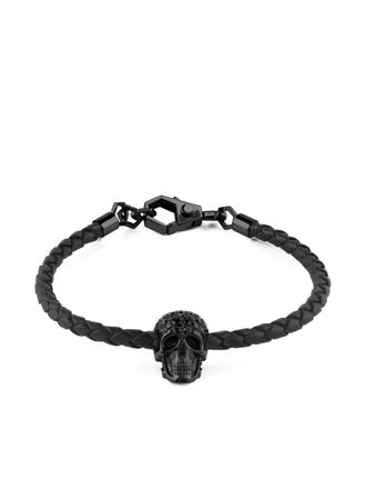 Philipp Plein Armband aus Leder - Schwarz