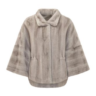 VALENTINI 1972 Eco Nerz Kunstpelzmantel - - Jackets - Damen - Grau - XS