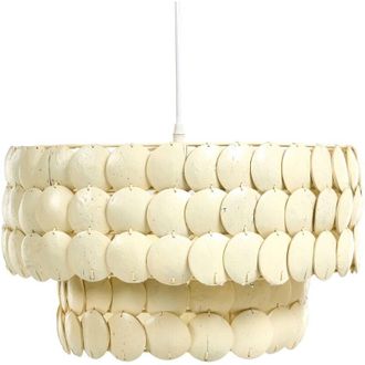 Beliani Beliani - Lustre Boho Suspendu en Coquilles de Noix de Coco Beige Clair Kotmale