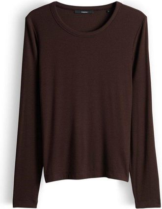 someday Longsleeve KORELL Slim mit feiner Rippstruktur figurbetont geschnitten, feine Rippstruktur, elastischer Rippbund