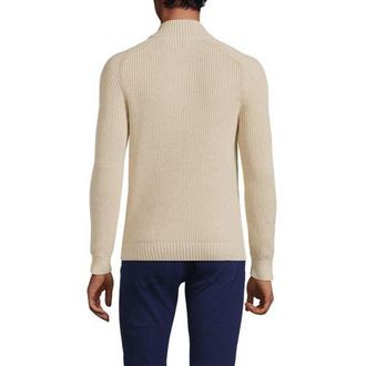 Lands End Pullover DRIFTER mit Rei&szlig;verschluss, Herren, Gr&ouml;&szlig;e:56-58 regular, Wei&szlig;, by Lands End