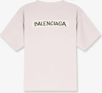 Balenciaga Womens Cotton T-Shirt Beige T-Shirts & Jerseys