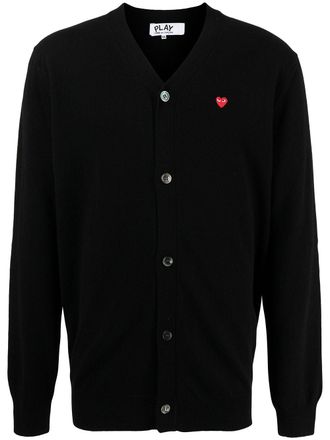 Comme Des Garçons cardigan à patch logo - Noir