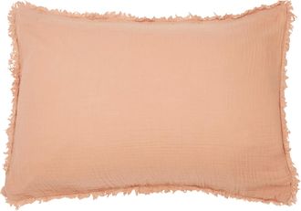 Haomy Taie doreiller Katni en voile de coton bio frang&eacute; Haomy