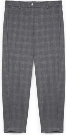 Fiorella Rubino Femme, Pantalons, Gris, Taille: 44 FR Pantalon ballon &agrave; carreaux avec fil lurex