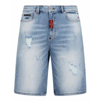 Philipp Plein Homme, Shorts, Bleu, Taille: W38 Formentera Shorts Basic