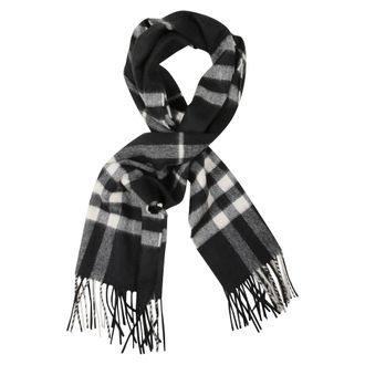 Burberry Kaschmir Schal mit Karomuster - - Accessories - Damen - Schwarzk - ONE SIZE