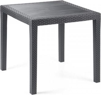 Trade Shop Copy Of Tavolo Tavolino Quadrato Design Finto Rattan Vimini Bianco 79x79x72cm Bar Casa 052000