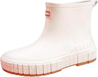 Generic Bottes dextérieur en caoutchouc pour femme Chaussures travail plein air pluie enfiler Rembourrage EVA Adhérence boue/glace Semelle extérieure gomme Id