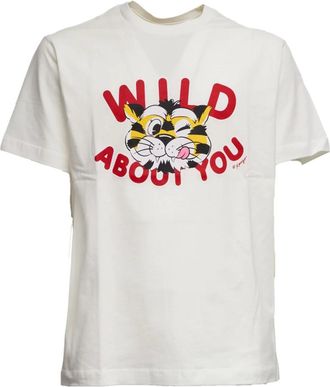 Kenzo Homme, Tops, Blanc, Taille: L Wild Tiger Classic T-shirt