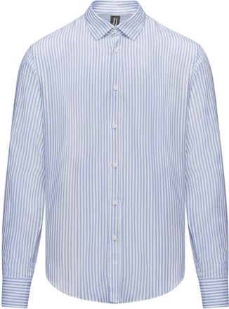 Bomboogie Homme, Chemises, Bleu, Taille: 3XL Chemise ray&eacute;e en lin/coton