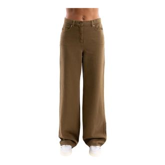 Marella Mllzaffo Pantalon Large - Femme - Pantalons - Vert - Taille: 38 FR