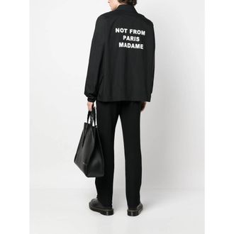 Dr&ocirc;le de Monsieur Logo-Embroidered Lightweight Jacket - Black