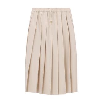 Fabiana Filippi Faltenrock in Techno-Schneiderei - - Skirts - Damen - Beige - M