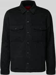 HUGO BOSS Loose Fit Hemdjacke mit Umlegekragen Modell ENALU