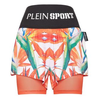 Plein Sport Doppellagige Jogging-Shorts - - Sport - Damen - Mehrfarbig - 2XL
